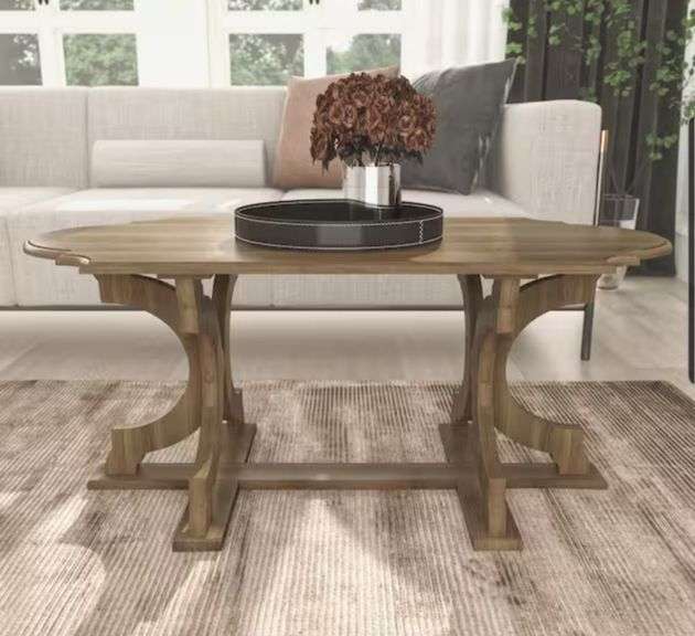 GALANO Doynton 39.4 in. Spray Paint Oak Oval Specialty Solid Wood Top ...