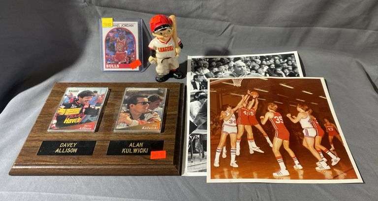 Davey Allison & Alan Kulwicki traks premium trading cards on plaque 9 ...