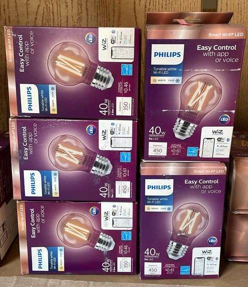 5 Philips Tunable White Wi-Fi LED Easy Control 40W Light Bulbs ...