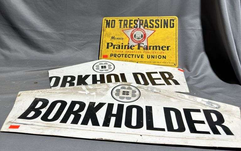Prairie Farms No Trespassing Sign 12" x 8" & 2 - Borkholder Signs 21 ...