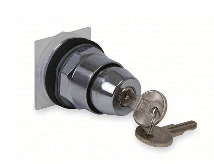 SCHNEIDER ELECTRIC Keyed Selector Switch: 3 Position, 30 mm Panel ...