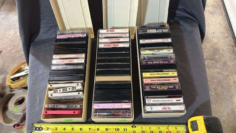 3- Cassette Tape holders with cassettes - Metzger Property Services, LLC