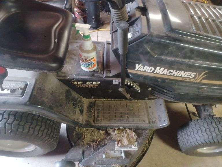 Yard Machines by MTD riding lawn mower, 18 HP, 42" cut - PICK UP AT ...