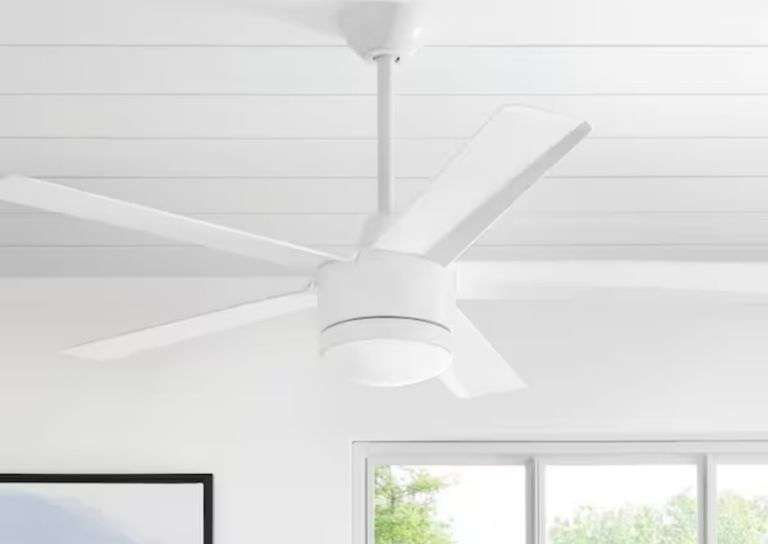 Home Decorators Collection Merwry 52 in. Integrated LED Indoor White ...