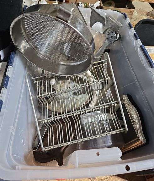 15 gallon crate w/ strainers, grinder, drying rack - Metzger Property ...