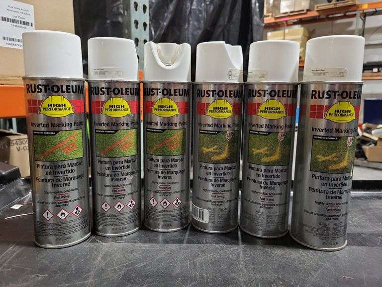 6 Pack RUST-OLEUM Inverted Marking Paint: Inverted Paint Dispensing ...