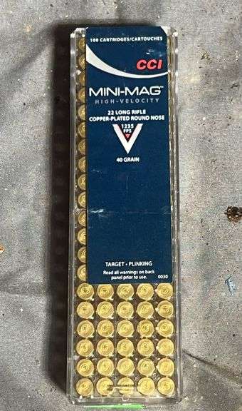 CCI Mini Mag .22 LR cartridges - 100 rounds - Metzger Property Services ...