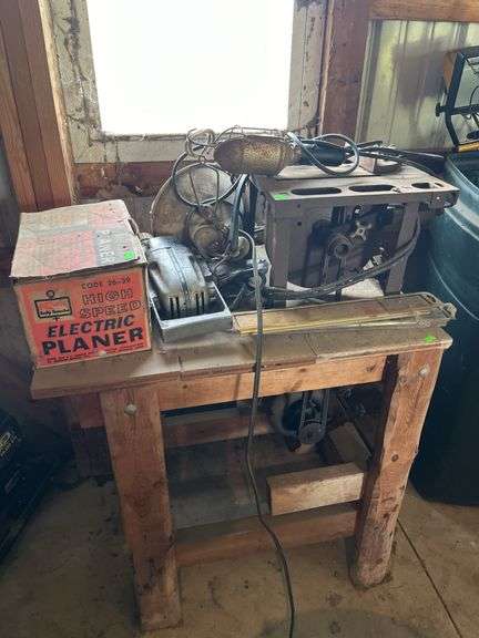 Electric planer, table saw, light, stand, misc - Metzger Property ...
