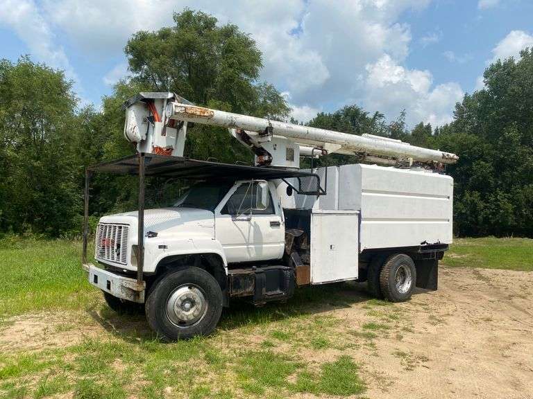 1992 GMC Topkick Bucket Truck, 60' Altech Boom, 4 Cylinder Kubota Pony ...