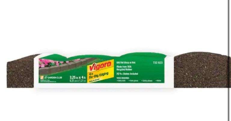 Vigoro Roman Stone 4 ft. Earth Rubber Garden Edging - Metzger Property ...