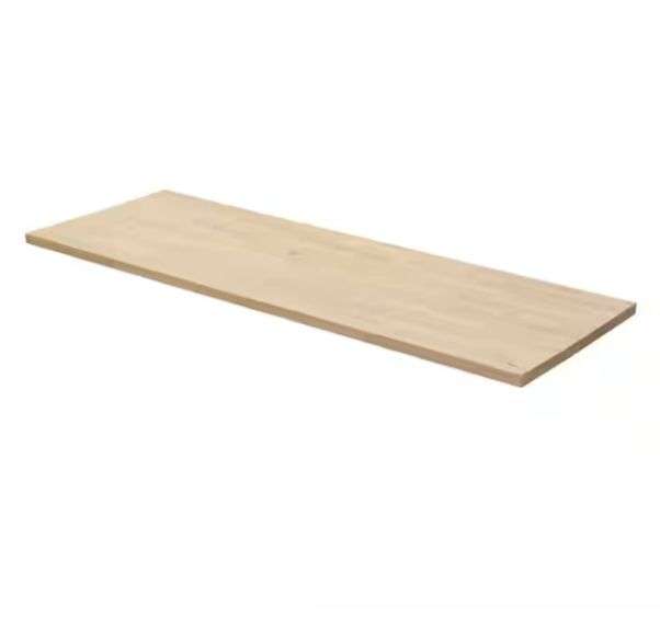 Hampton Bay 6 ft. L x 25 in. D 2 " T Unfinished Birch Solid Wood ...