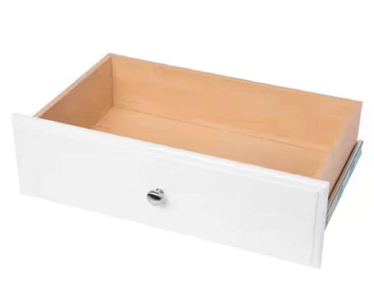 Closet Evolution 8 in. H x 24 in. W White Wood Drawer - Metzger ...