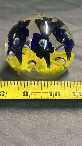 2002 Joe Rice Glass Paperweight, 3” - Metzger Property Services, LLC