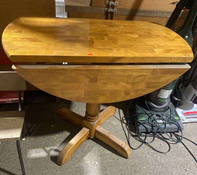 Wood Drop Leaf Table 36”x18”x28”,9” Leaf - Metzger Property Services, LLC