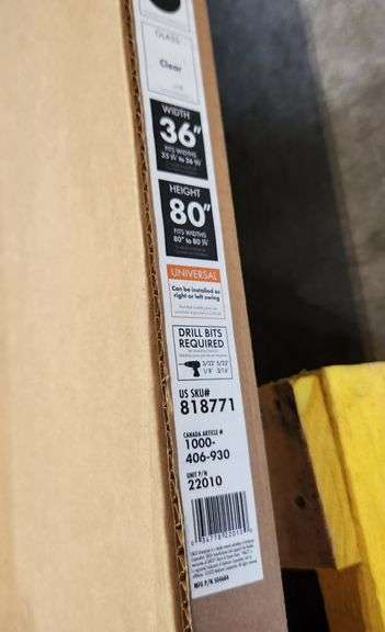 EMCO 36 in. x 80 in. White Universal 3/4-Light Aluminum Storm Door with ...