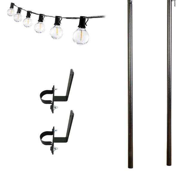 IYN Pole Stand with Mounting Brackets (with Mounting Brackets and ...