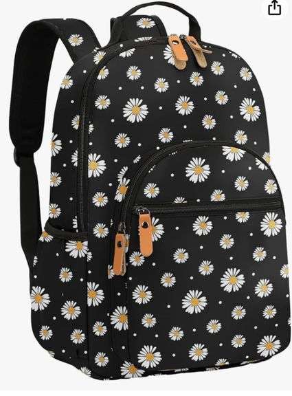 Leaper Daisy Printing Laptop Backpack Travel Backpack - Metzger ...