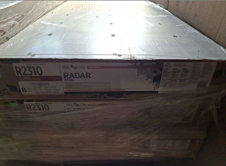 USG Radar Basic Acoustical Panels (8 Pieces) 2’x4’x5/8”-64’ Mo. R2310 - Metzger Property ...