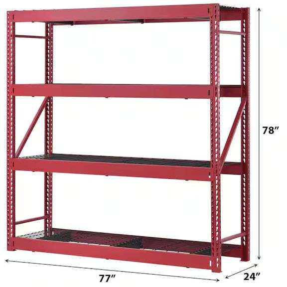 Husky 4 shelf steel shelving - dented 77x24x78 - Metzger Property ...