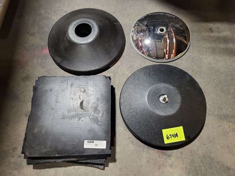 Misc Lot Of Neoprene Rubber Sheet 1/2" x 12" x12" With Various Weighted ...