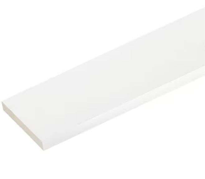 Veranda 3/4 in. x 5-1/2 in. x 8 ft. White PVC Trim (6-Pack) - Metzger ...