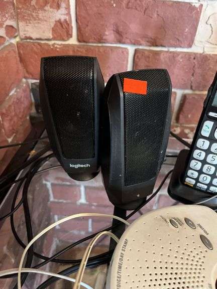 (2) Logitech Speakers, (3) Panasonic House Phones, Digital Messaging ...