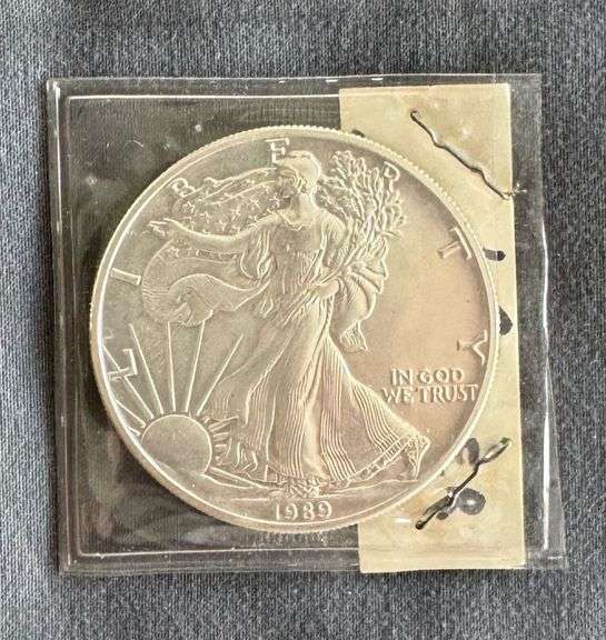 1989 Walking Liberty 1 OZ Silver Coin - Metzger Property Services, LLC