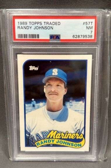 1989 Topps PSA Graded Randy Johnson Rookie Card - Metzger Property ...