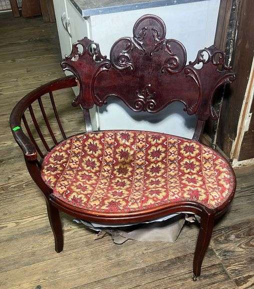 Vintage Sitting / Telephone Chair , 32” on wheels - Metzger Property ...