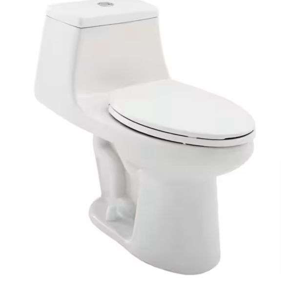 Glacier Bay McClure 12 inch Rough In One-Piece 1.1 GPF/1.6 GPF Dual ...