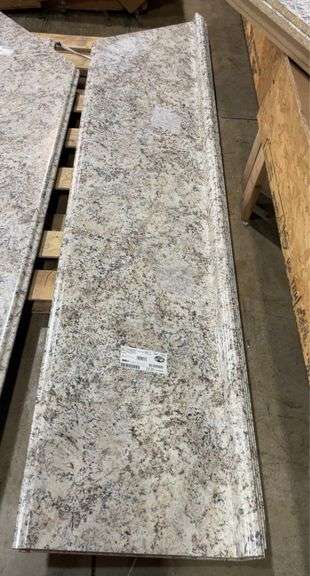 Hampton Bay 10ft. LH Miter Laminate Countertop in Textured Typhoon Ice ...