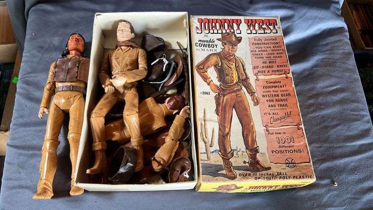 Johnny West Movable Cowboy by Marx in Original Box - Metzger Property ...