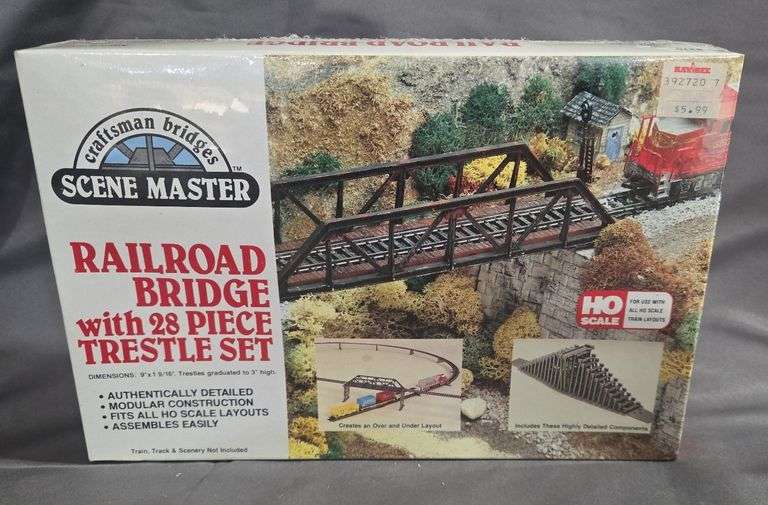 Craftsman bridges scene master Railroad Bridge with 28 piece Trestle ...
