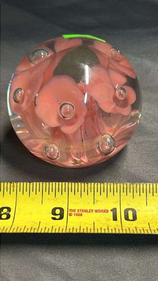 1996 Joe Rice Glass Paperweight,2.5” - Metzger Property Services, LLC