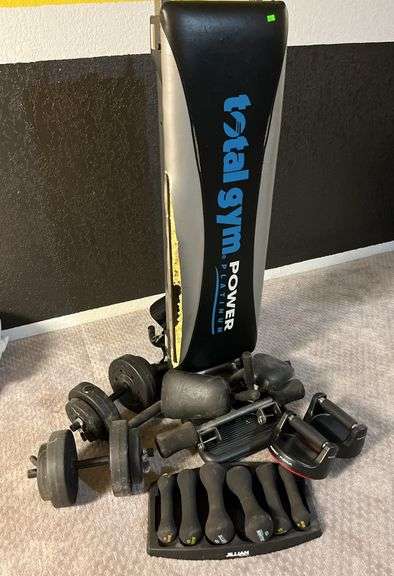 Total Gym Power platinum bench, weights - Metzger Property Services, LLC