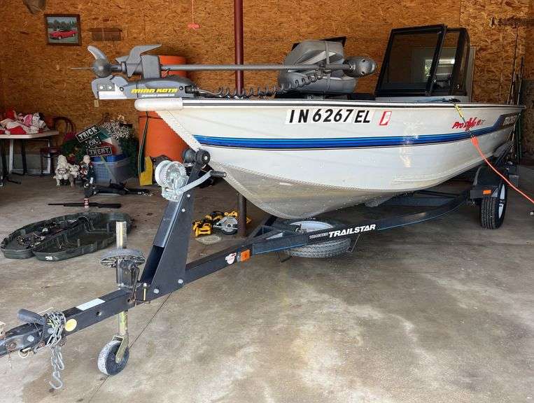 Tracker pro V Deep 16 DC boat with Tracker Trail Star trailer with ...