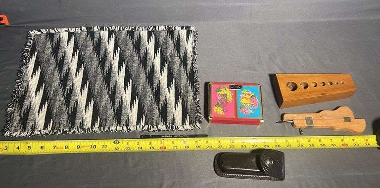 Rug Making Tool Wood and Metal Punch Needle Rug Hook , place mat 12”x17 ...