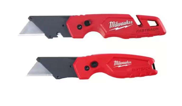 Milwaukee FASTBACK Folding Utility Knife and Compact Folding Utility ...