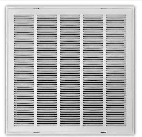 Everbilt 24 in. x 24 in. Steel Return Air Filter Grille in White ...