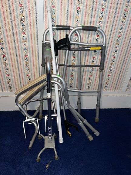 Folding Walker • AHHE Four Footed Walker 30” • Curtain Rod 41 ...