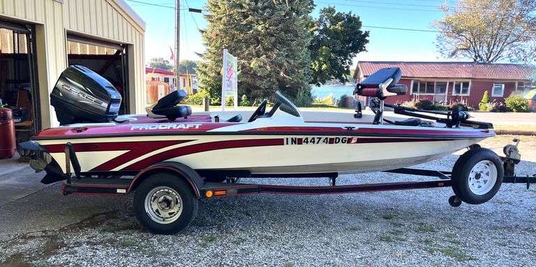 1999 Procraft Pro16 Bass Boat & Trailer w/ Force by Mercury Marine 75 ...