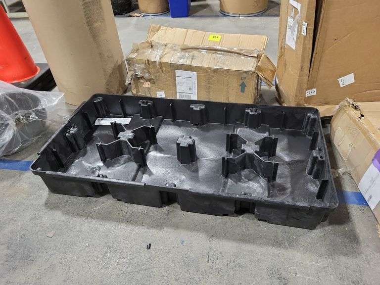 CONDOR Drum Spill Containment Platform with Drain: For 2 Drums, 30 gal ...