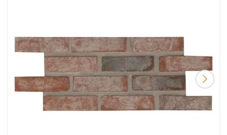 MSI 4 Cases / Red Noble 10.5 in. x 28 in. Textured Clay Brick Look Mesh ...