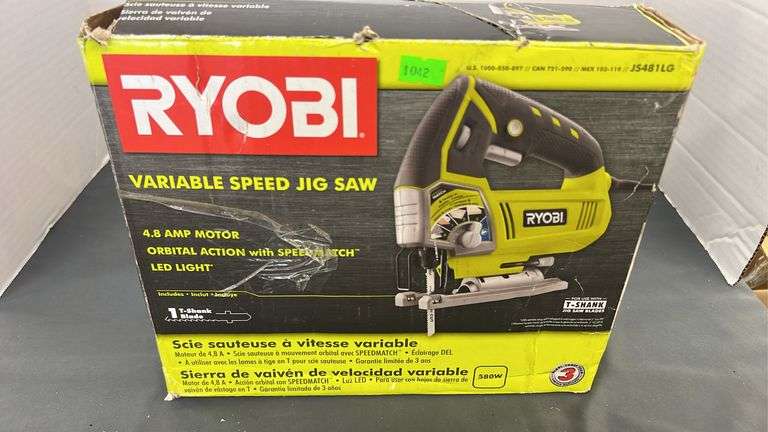 Ryobi Variable Speed Jig Saw 4.8 Amp in box - Metzger Property Services ...