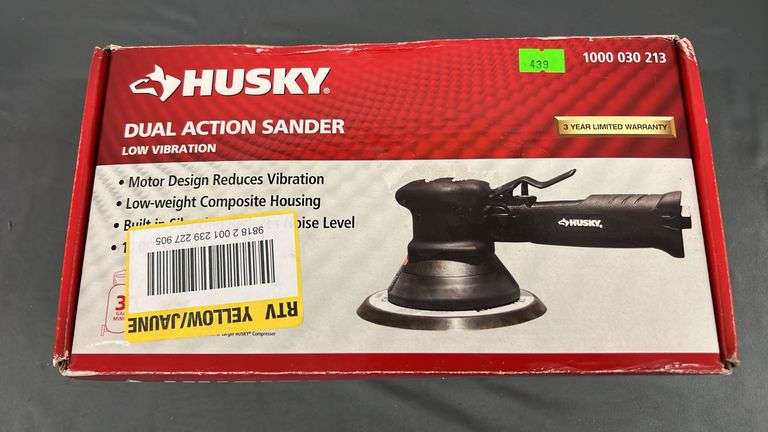 Husky Dual Action Sander in box - Metzger Property Services, LLC