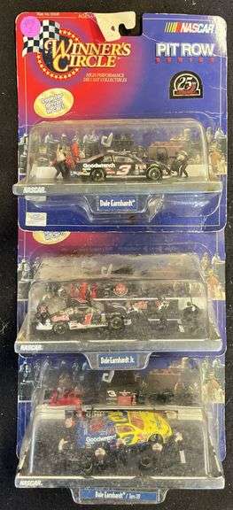 3 NASCAR Pit Row Die Cast Dale Earnhardt and Dale Jr - Metzger Property ...