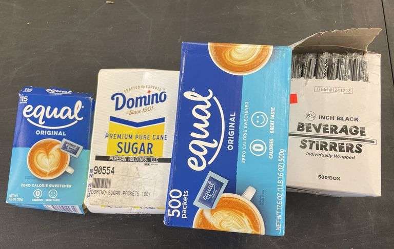 Equal original sweetener packets, domino cane sugar packets, 5.5 ...