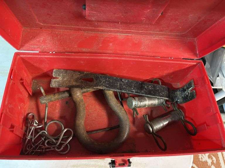 Clevis and pins , plastic toolbox - Metzger Property Services, LLC