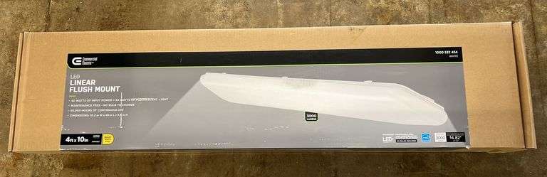 Commercial Electric LED Linear Flush Mount Light 3000 Lumens • 4’x10 ...