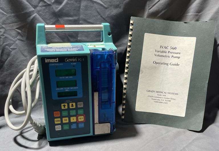 IVAC 560 variable pressure volumetric pump with operating guide ...